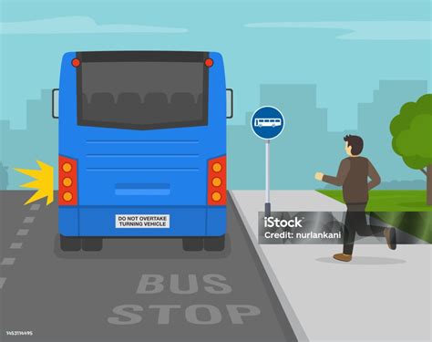 젊은 남성 캐릭터가 시내 버스를 쫓고 있다 버스 정류장에서 승객의 뒷모습 거리에 대한 스톡 벡터 아트 및 기타 이미지 거리 교통 교통수단 Istock