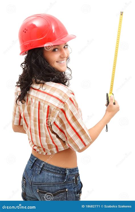 Woman With Measure Tape Stock Image Image Of Measurer