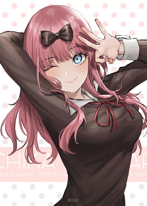 Chika Fujiwara From Kaguya Sama With Pink Hair Hd Phone Wallpaper