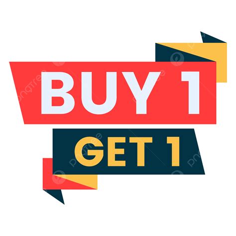 Transparent Buy 1 Get Free Promotional Banner Design Vector Buy 1 Get