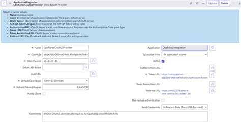 Servicenow Standard Method Opsramp Documentation