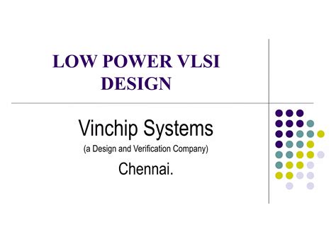 Low Power Vlsi Design Ppt Physics Science
