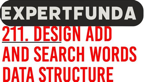 Leetcode 211 Design Add And Search Words Data Structure Trie Ds Java Solution Youtube