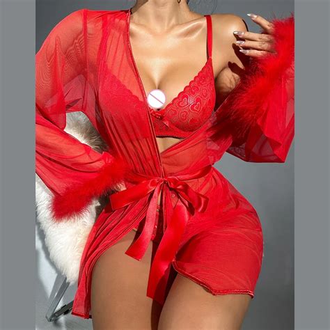 Womens Thin Mesh Seethrough Sexy Fun Pajamas Nightgowns Party Sexy