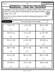 Understanding Variables In Math Equations How To Find Unknown Course Hero