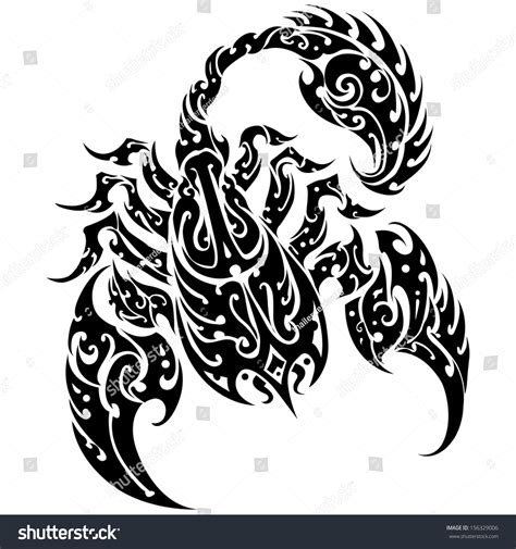 Scorpion Tattoo Vector On A Isolated Background Abstract Vector Illustration Of Scorpion