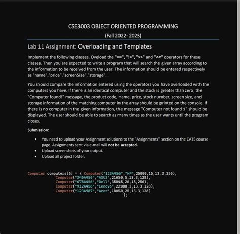 Solved Cse3003 Object Oriented Programming Fall 2022 2023
