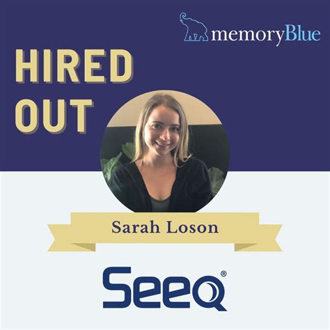 Congratulations To Sarah Loson From Our Seattle Office On Being Hired Out By Her Client Seeq