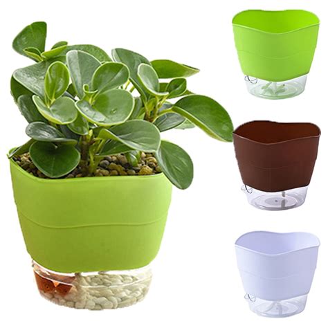 Ludlz Self Watering Planters For Indoor Plants Wicking Pots Partition