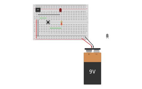 Circuit Design Led Glowing Activity With Switch Tinkercad