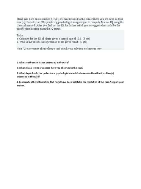 Maria Case Quiz 1 Pdf