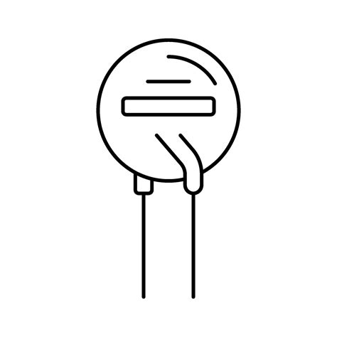 Varistor Electronic Component Line Icon Vector Illustration 35454817 Vector Art At Vecteezy