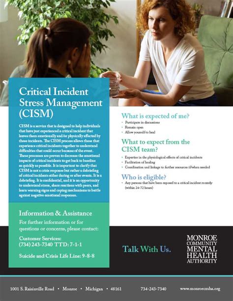 Critical Incident Stress Management Cism Monroe Community Mental