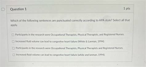 Solved D Question 1 1 Pts Which Of The Following Sentences Are