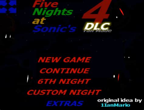 Five Nights At Sonics 4 Dlc 2017 Remake Meme Mans And Nikrobois