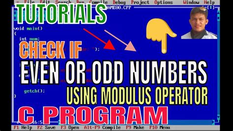 C Program To Check If Number Is Even Or Odd Using Modulus Operator Youtube