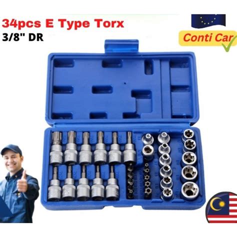 Pcs E Type Torx Star Bits Socket Set Repair Hand Tool Kit CRV Drive Sockets Tools Removal