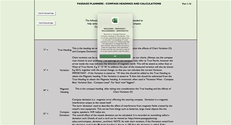 Zz4 Compass True Heading Tº And Compass Heading Cº Excel Calculator App V115