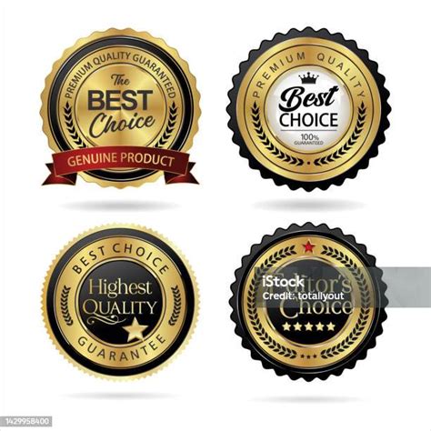 프리미엄 품질의 골드와 블랙 배지 복고풍 디자인 벡터 일러스트 레이 션의 컬렉션 인장에 대한 스톡 벡터 아트 및 기타 이미지 인장 고급 호화로움 Istock