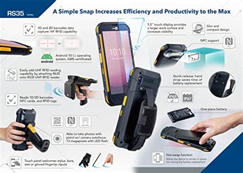 Cipherlab Rs35 Android 10 Touch Mobile Computer Barcode Scanner Btwifinfc Sr 2d Imager 55