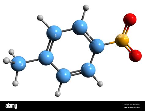 3d Image Of Nitrotoluene Skeletal Formula Molecular Chemical Structure Of P Mononitrotoluene