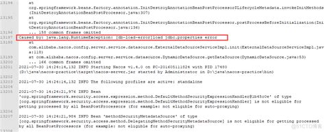nacos启动报错：[db load error]load jdbc properties error 51cto博客 nacos启动报错db