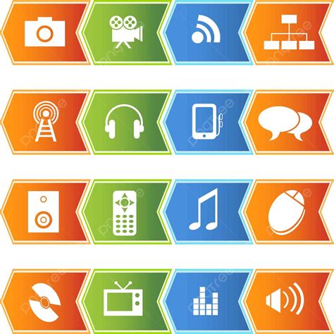 Multimedia Buttons Camera Headphones Bubble Vector Camera Headphones Bubble Png And Vector