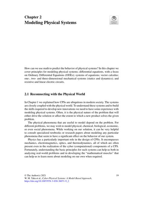Pdf Modeling Physical Systems