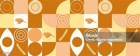 기하학적 패턴이 매끄럽습니다 주황색 새 원 직사각형 반원 벡터 그림 0명에 대한 스톡 벡터 아트 및 기타 이미지 0명 Sable Color 개체 그룹 Istock