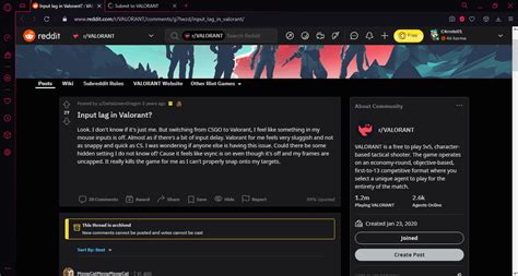 Fix For Input Lag In Valorant Rvalorant