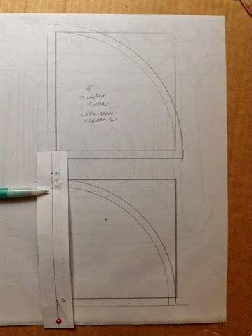 Thinker Tailor Maker Spy Instructional How To Make A Quarter Circle Template With A Straight Ruler