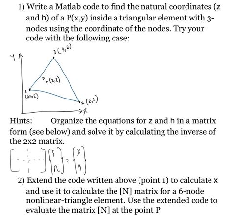 1 write a matlab code to find the natural
