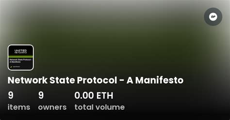 Network State Protocol A Manifesto Collection Opensea