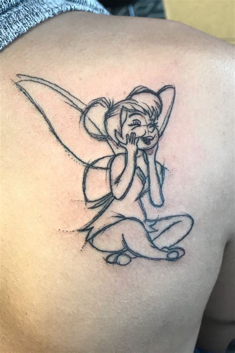 Tinkerbell Outline Tattoos