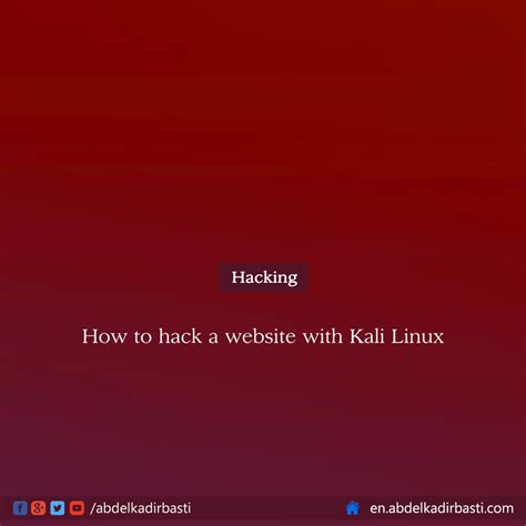 How To Hack Website With Kali Linux Community Of Ideas