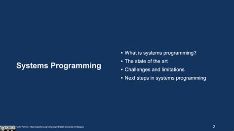 Colin Perkins Teaching 2021 2022 Advanced Systems Programming H Lecture 2 Systems