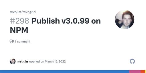 Publish V3 0 99 On NPM Issue 298 Revolist Revogrid GitHub