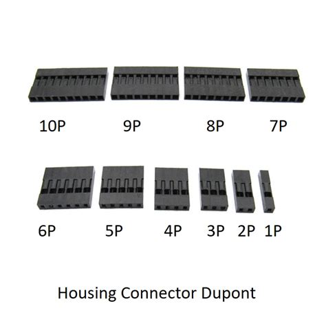 Hitam 1pcs Housing Connector Dupont Dupont Connector 1pin 2pin 3pin 4pin 5pin 6pin 7pin 8pin