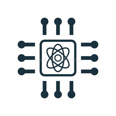 Quantum Computing Icon Simple Creative Element Filled Monochrome Quantum Computing Icon For