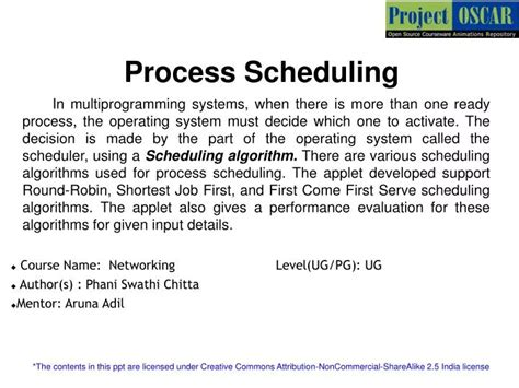 PPT Process Scheduling PowerPoint Presentation Free Download ID