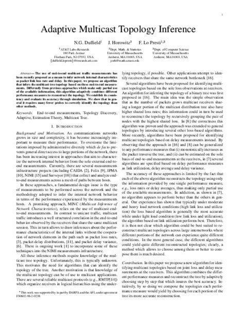 Pdf Adaptive Multicast Topology Inference