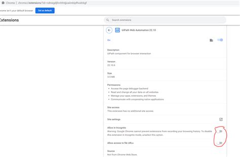 Enabling Uipath Web Extension In Chrome Incognito Mode Via Windows