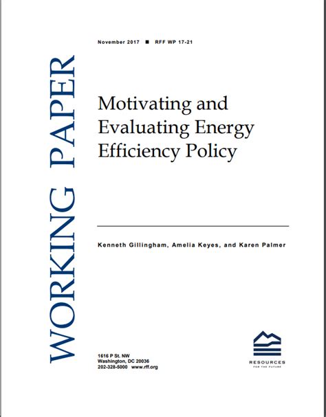 Motivating And Evaluating Energy Efficiency Policy Ourenergypolicy
