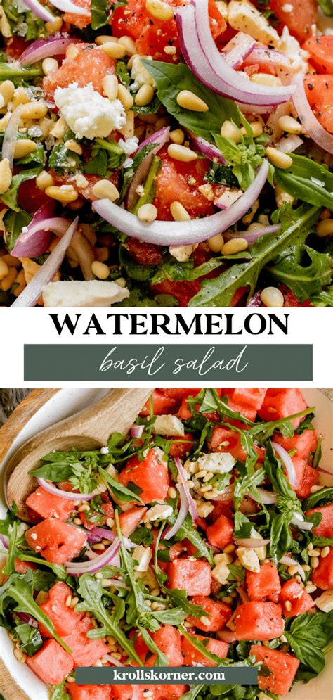 Watermelon Basil Salad • Krolls Korner
