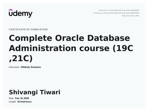 Oracledba Techskills Continuouslearning Shivangi Tiwari