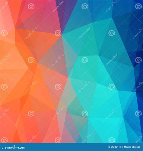 Abstract Retro Low Poly Background Stock Vector Illustration Of