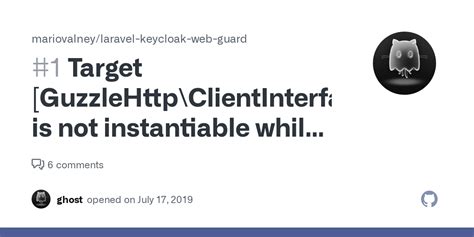Target Guzzleclientinterface Is Not Instantiable While Building Vizirkeycloakwebguard