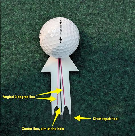 Golf Alignment Ball Marker Ball Marker Improves Putting Accuracy