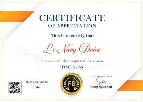 Lê Năng Duẫn Html And Css Certificate Cong Nghe Thong Tin Lê Năng Duẫn Html And Css Ha Noi 28