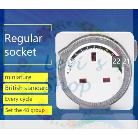 Sg Stock Spot British Gauge Plug Timing Switch 24 Hour Cycle Timing Anti Overcharge Smart